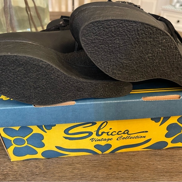 Sbicca | Shoes | Sbicca Black Zepp Chunky Wedge Size 6 Ankle Boots ...